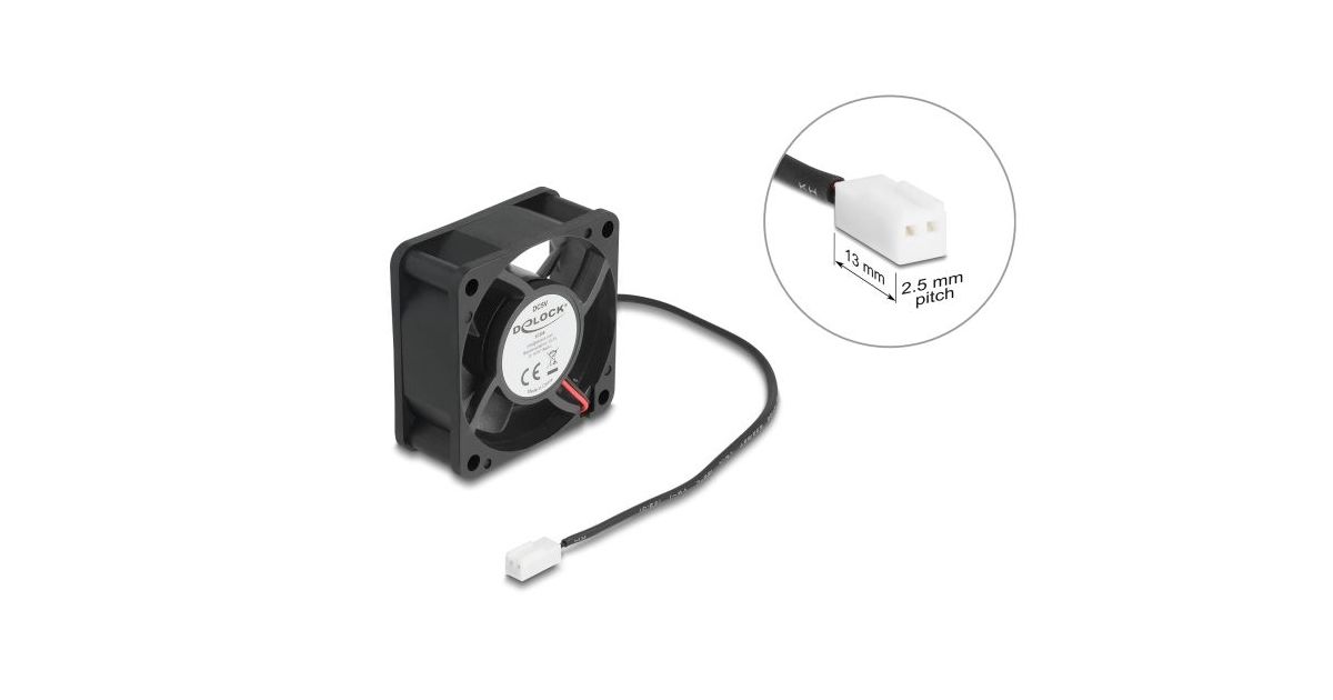 Delock Axial tuuletin 5 V 2-pin, 60 x 60 x 25 mm | Triosoft Oy